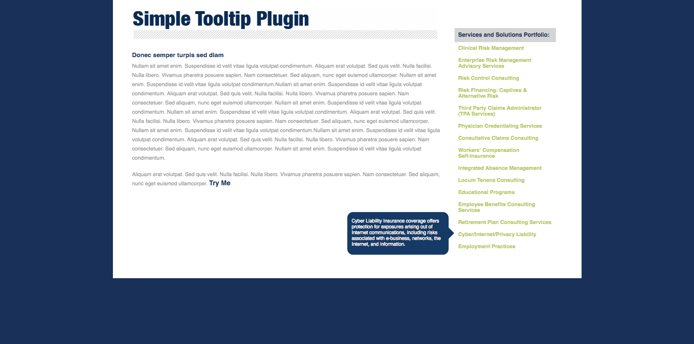 Simple Tooltip Plugin By Xxcriversxx Codecanyon